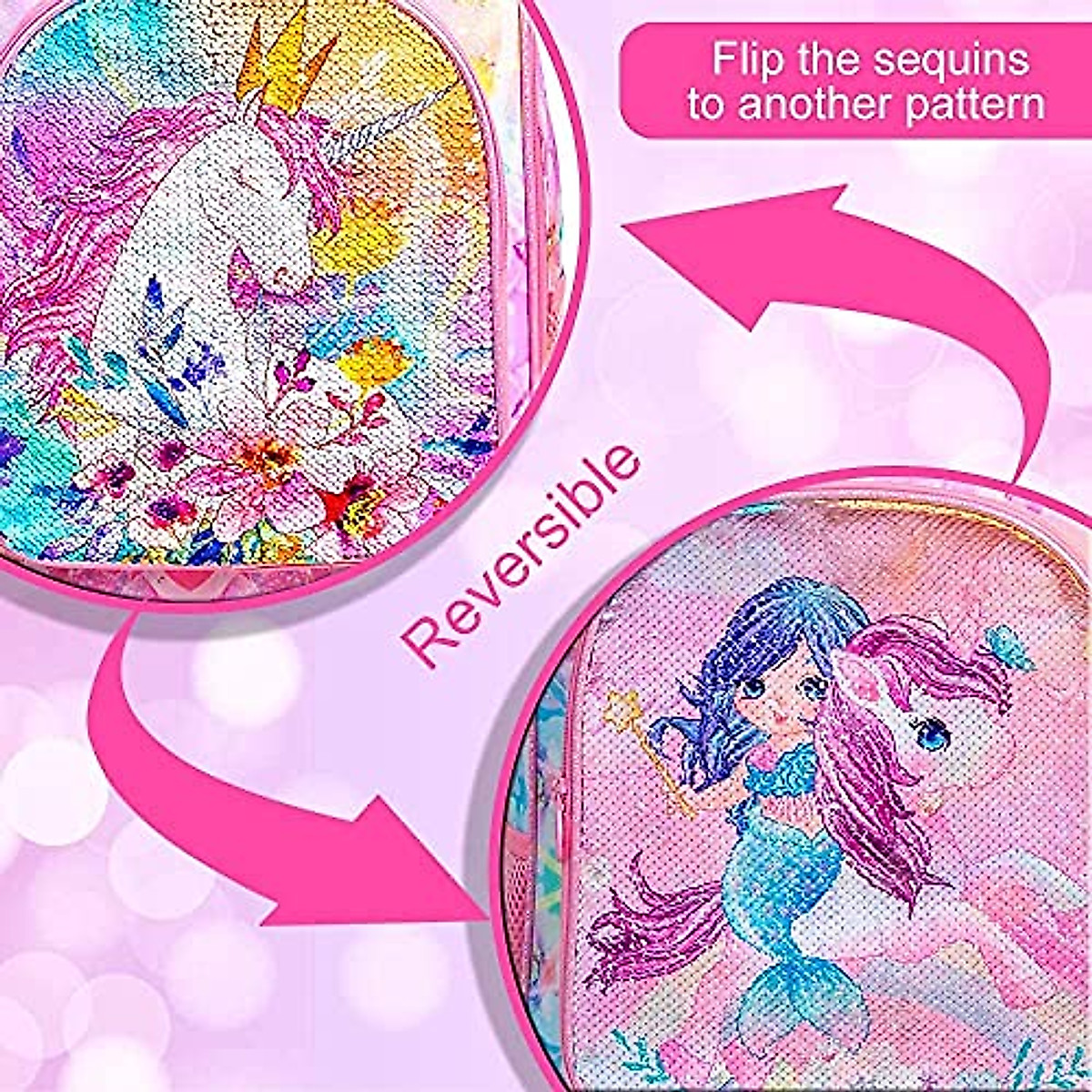 Kids Luggage for Girls, Cute Unicorn Rolling Wheels Suitcase for Toddler Children