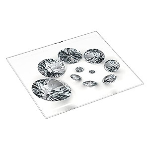 Gems Diamond Jewelry Jewels Luxury Printed Drying Mat For Kitchen Ultra Absorbent Microfiber Dishes Drainer Mats Non-Slip Silicone Quick Dry Pad - 18 X 16inch