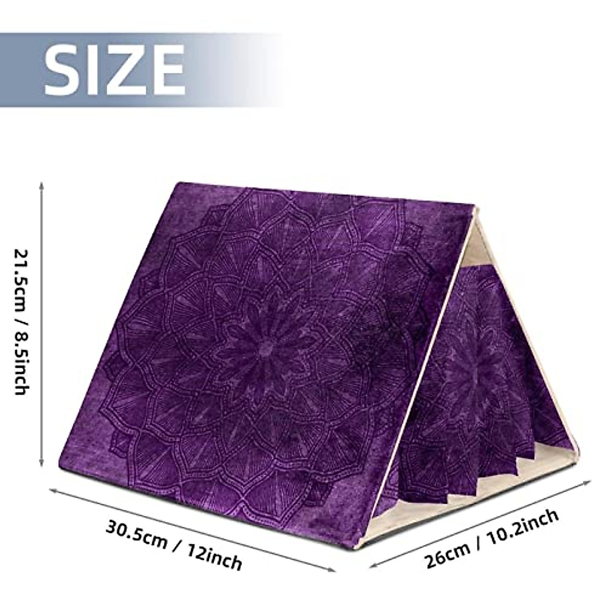RATGDN Small Pet Hideout Purple Mandala Flowers Hamster House Guinea Pig Playhouse for Dwarf Rabbits Hedgehogs Chinchillas