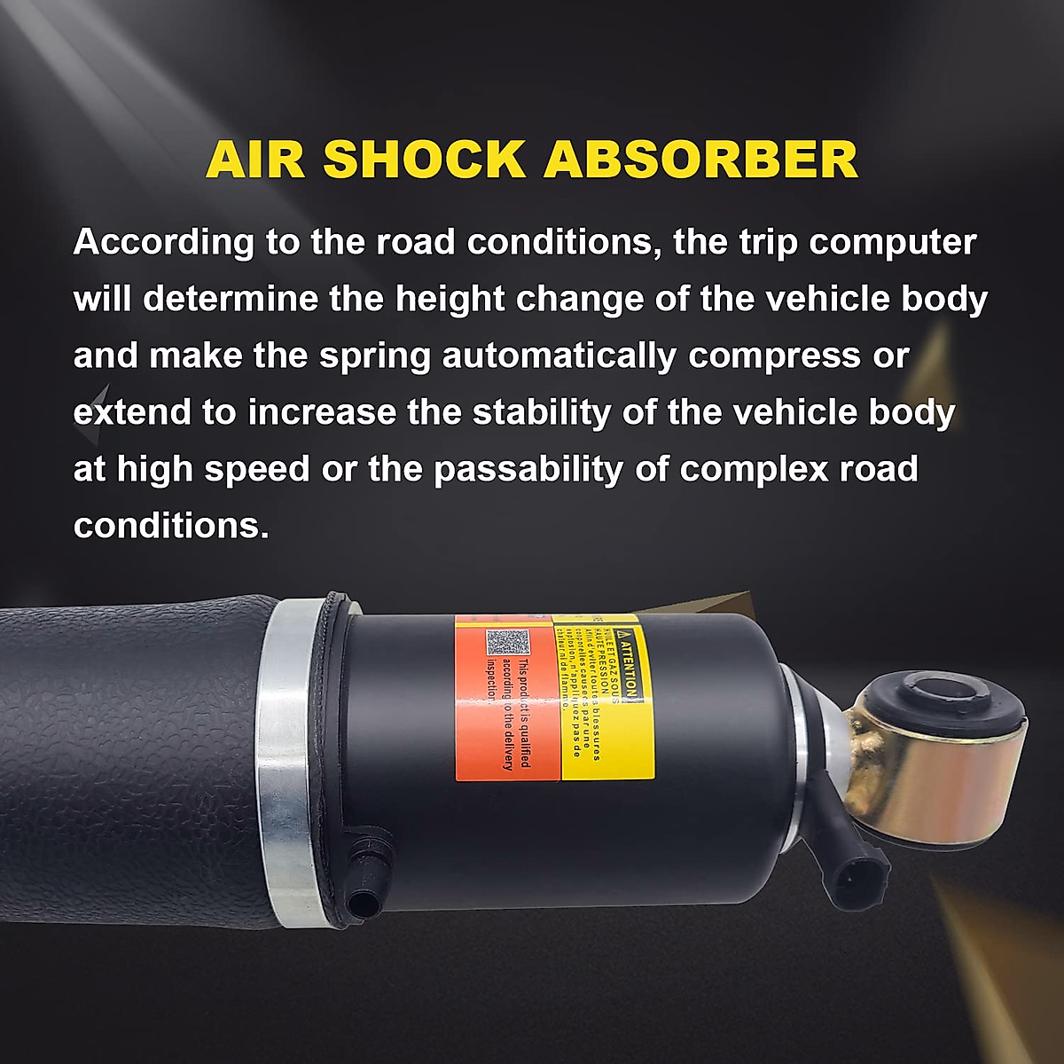 LUFT MEISTER 23487280 2 PCS Rear Air Shock Absorber Compatible with Escalade ESV EXT Chevy Suburban Tahoe Avalanche GMC Yukon XL 1500 19302786 25871432 580-1091