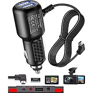 Dash Cam Charger Cable ，Garmin Charging Cable，Garmin Power Cable， for Garmin Dash Cam, Garmin GPS, MP3 Player，Garmin GPS Navigator, for 12V-24V Car and Truck Car Power Adapter Cable