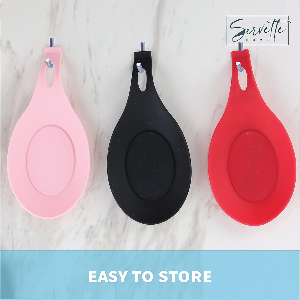 Round Silicone Spoon Rest & 4oz Glass Salt and Pepper Shaker Set (Pink)