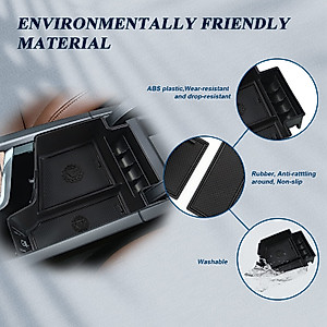 BIBIBO 2023 2024 XC60 XC90 S90 V90 Center Console Organizer for 2018-2023 2024 Volvo XC60 V60 S60 S90 V90 XC90 Insert Armrest Storage Box Tray,2022 XC60 Accessories Glove Pallet Organizer (Black-Trim)