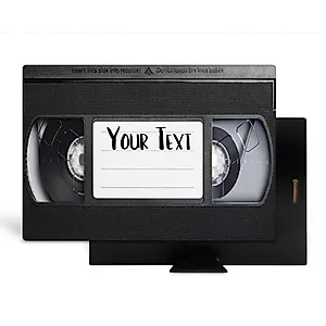 BRGiftShop Personalized Custom Name Desktop 8x10 inches Photo Panel Ready To Hang VHS Tape