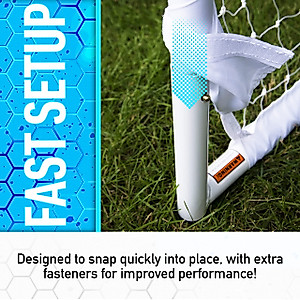 Franklin Sports Steel Goal - All Sport Soccer, Lacrosse Field Hockey and Street Hockey Goal - 50"x42" Youth Goal and Net - Backyard Goal