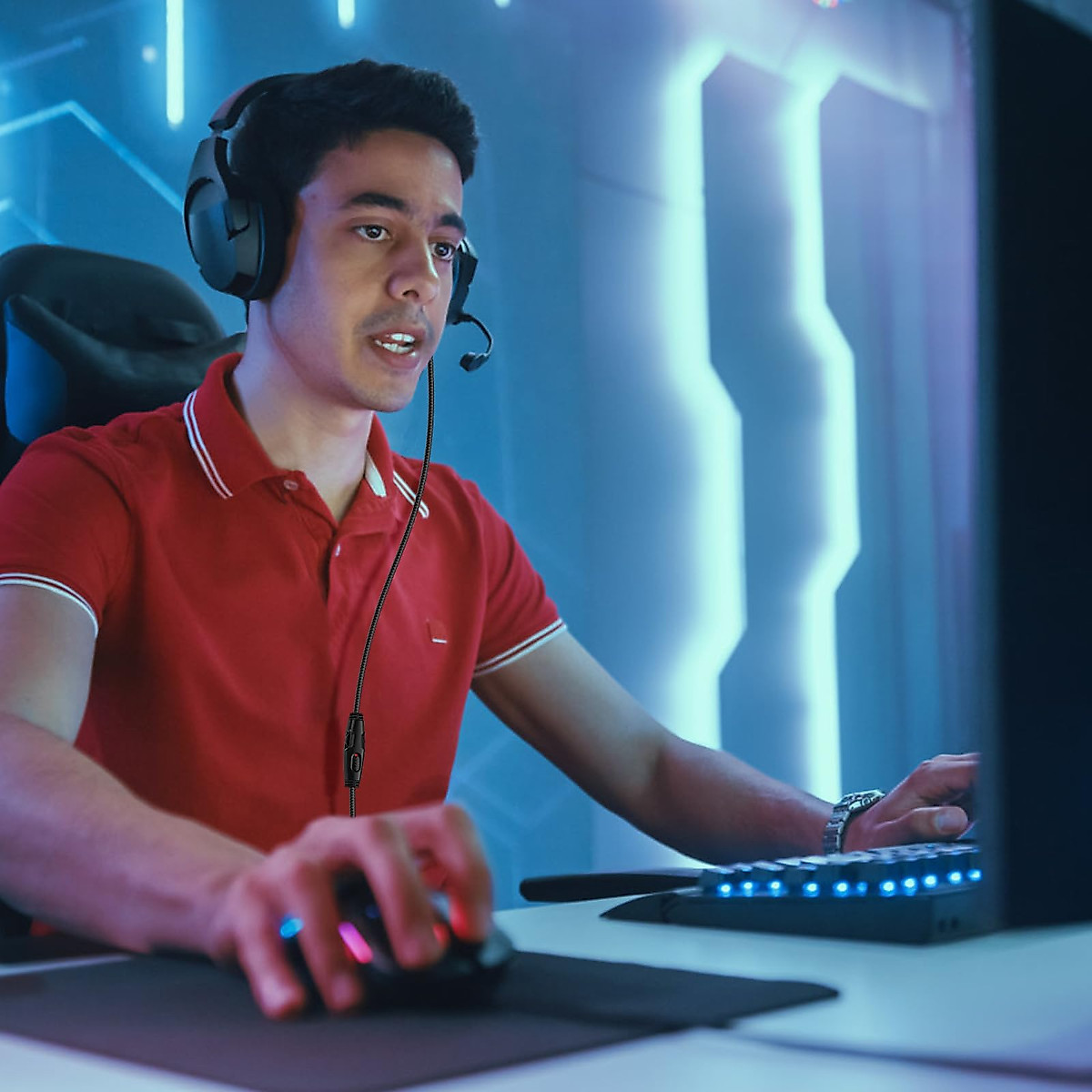 HyperX Cloud Alpha Replacement Cable - Compatible with Cloud Alpha, Mix, Flight, Logitech G633, G933 Gaming Headsets - 3.5mm Audio Cable with Mute & Volume Control (No Mic, 4.9ft)