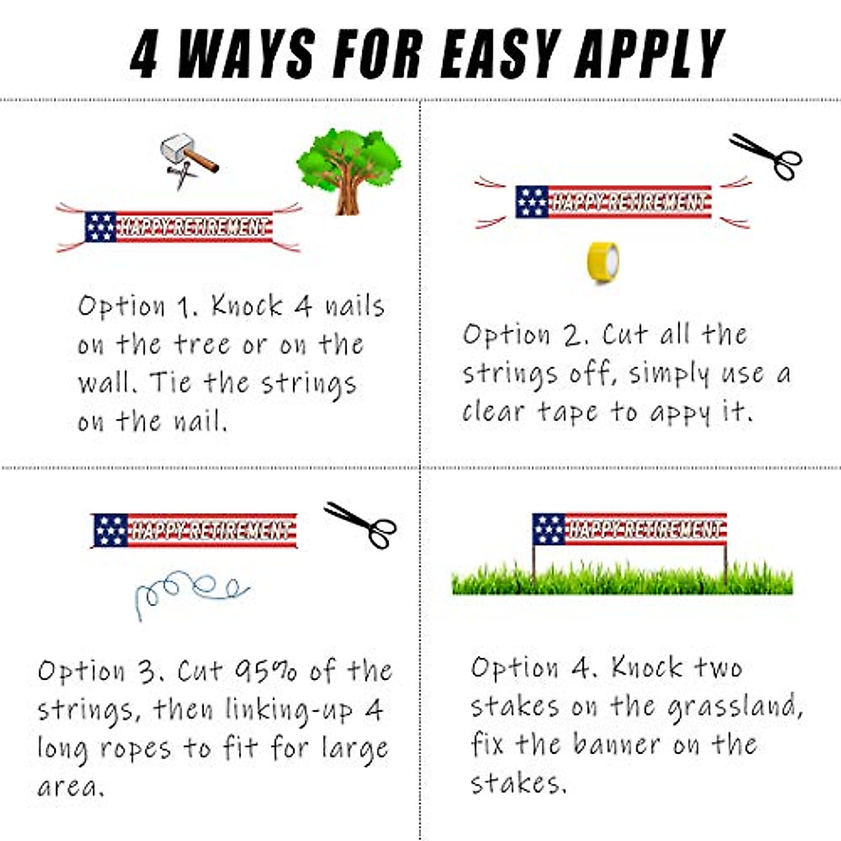 Military Retirement Banner, Army Navy Air Force Marine Corps Police Happy Retirement Party Sign