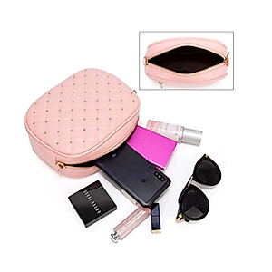 H HANBELLA - A FASHION TRENDY COLLECTION. FOREVER. - Small Pink Crossbody Purse and Handbags for women and Teens - Cute Shoulder Messenger Bags Satchels with Gold Chain for Ladies and Girls