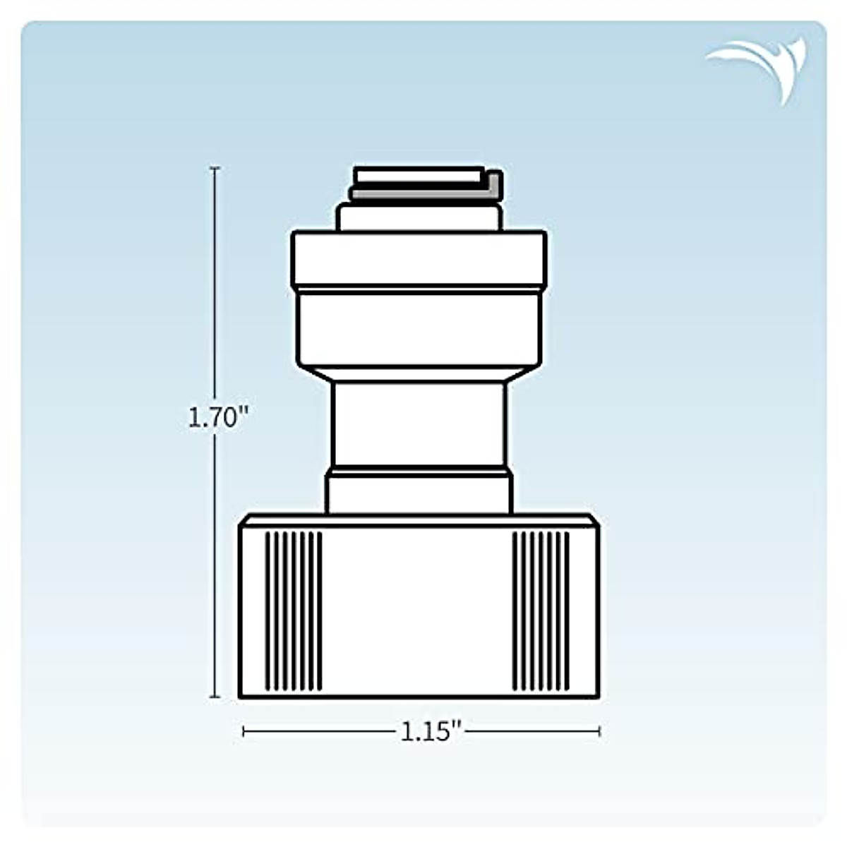 AQUATICLIFE 500259 Buddie Fit Hose Bib 1/4" Quick Connect, 2-Pack, Blue