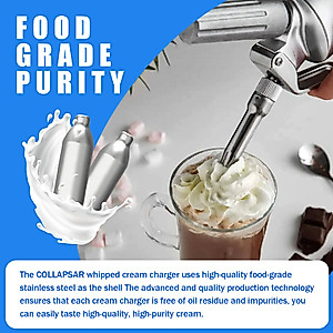 Whipped Cream Chargers N2O Nitrous Oxide 8-Gram Cartridge for Whipper Whipped Cream Dispenser (Packs of 50)