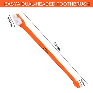 EASYA Double Headed Pet Dog Toothbrush for Small Dogs/Soft Bristles Puppy Long Handle Tooth Brush Dogs Teeth Cleaning/Bulk Toothbrushes Dental & Oral Care… (MIXED10)