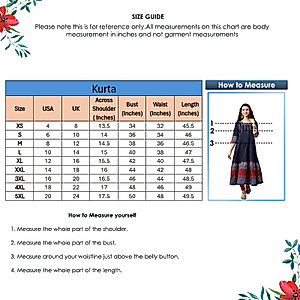 Yash Gallery Women's Cotton Embroidered Anarkali Kurta (Blue)