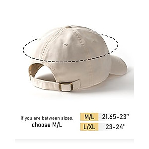 FURTALK Smile Face Baseball Cap for Women Men Adjustable Unstructured Washed Low Profile Baseball Hat Beige