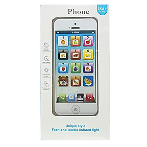 YOYOSTORE Child's Interactive My First Own Cell Phone - Play to learn, touch screen with 8 functions and dazzling LED lights