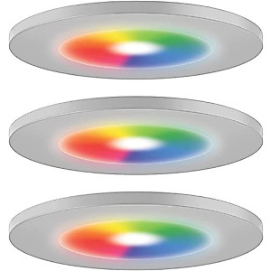 GE CYNC Smart LED Wafer Downlights, Color Changing and White Tones Wafer Lights, No Recessed Housing Required, 4 Inches (3 Pack)