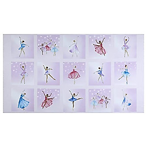 Henry Glass & Co. Henry Glass Prima Ballerina Blocks 24'' Panel Pink Fabric