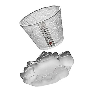 BESTonZON 2 sets Hammered Shot Drinking Cup Decorative Housewarming Gifts Glasses Wine Japanese Gift Sake Enjoying Cups Shaped Tumbler Novelty Glass of Crystal Korean Coffee for Tea Soju