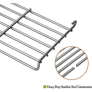 66044 Grill Warming Rack for Weber Genesis II 300 Series, Genesis II E-310 II E-315 II E-330 II E-335 II S-310 II S-335 Series Gas Grill, Stainless Steel Grill Grate