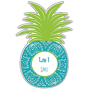 Personalized Blue Pineapple Magnet Decoration Customized for your Stateroom Door on your Cruise, Refrigerator, Desk, etc.