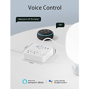 Smart Power Strip, Maxcio USB Surge Protector Compatible with Alexa & Google Home, Smart Outlets with 3 USB Ports, APP Individual Control, Smart Home Office Multi-Plug Extension Cord for Home, Travel