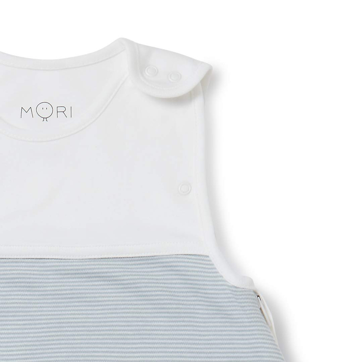MORI Baby Unisex Premium Sleep Sack in Blue Stripe for Toddlers - 0.5 Tog Sleeping Bag - Suitable from 8.8lbs to 2 Years