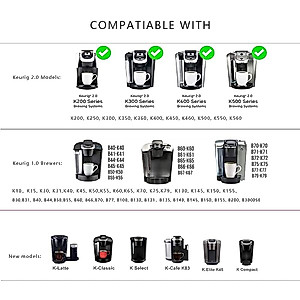 potoceen Reusable Cups With Lids Compatible for Use in Universal Kiurig 2.0 & 1.0 Brewer，6 PACK Refillable Coffee Pods，Coffee Filter Basket