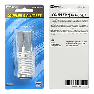 WYNNsky Industrial Air Coupler, 1/2 Inch Body Size, 1/2 Inch Thread Size, Steel Air Compressor Accessories fittings