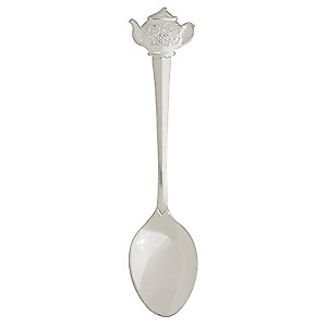 HIC Harold Import Co. Co Stainless Steel Demi Teaspoon with Rose Teapot Handle Design 666S-HIC