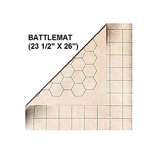 Chessex Role Playing Play Mat: Battlemat Double-Sided Reversible Mat for RPGs and Miniature Figure Games (26 in x 23 1/2 in) Squares/Hexes