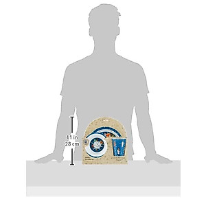 Colorfull Plates 3 Piece Kids Dinnerware Set, Space Themed, BPA-Free Melamine, Multicolor, Toddler Feeding Set