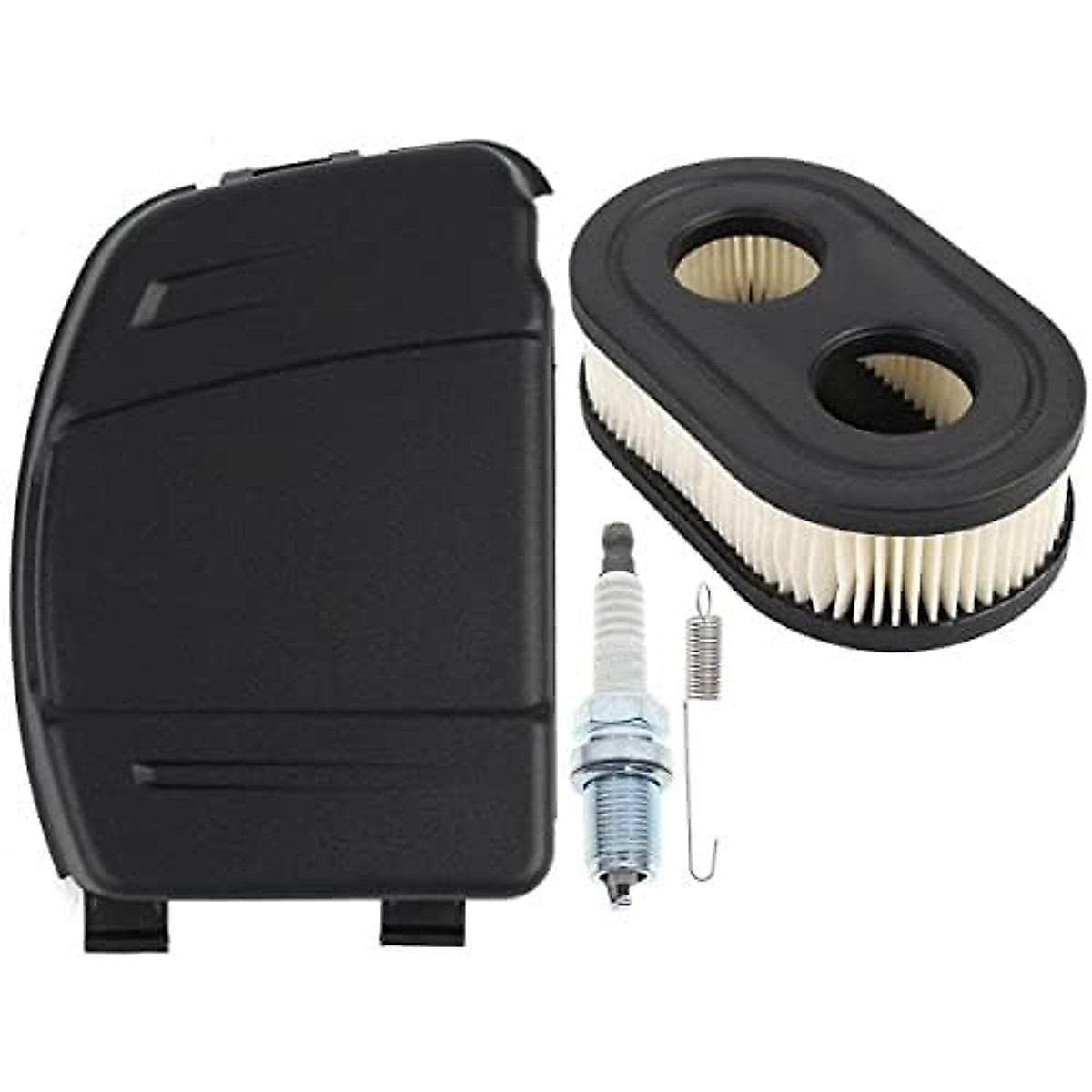 Aocctez 594106 Air Filter and 595658 Filter Cover replaces For Briggs & Stratton 595661 798452 595658 093J02 09P700 103M02 104M02 104M05 For briggs & stratton air filter and filter cover