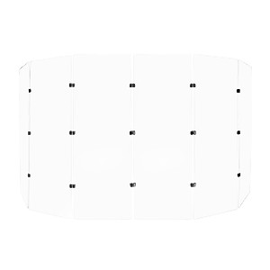 PENNZONI Drum Shield 6ft w/Chrome Hinges, Comes w/ 6 Drum Panels, & Chrome Hinges, Premium Clear Acrylic Panels, Drum Screen