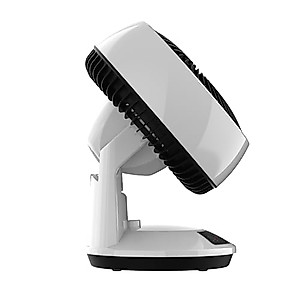 Lasko Whirlwind Orbital Motion Air Circulator Table Fan, 3 Speeds, Timer, Dark Mode, Remote Control for Small and Medium Sized Rooms, White, A12557