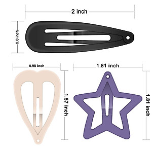 Snap Hair Clips, ECADY Non-slip Hair Barrettes for Girls, Women, Toddlers, Kids