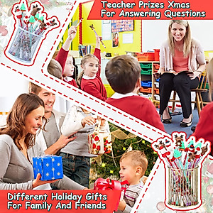 Christmas Multi Point Stackable Push Pencil with Christmas Santa Claus, Christmas Tree, Snowman, Elk for Kids Classroom Rewards, Christmas Favors Prize Stuffers (24 Pieces)