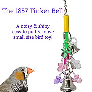 Bonka Bird Toys 1857 Tinker Bell Bird Toy Parrot cage Toys Cages Cockatiel Parakeet Caique Lovebird parrotlet. Made in USA.