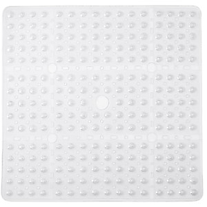 ENKOSI Large Square Shower Mat Non Slip - Non Slip Shower Mats - Clear Shower Mats for Showers Anti Slip - Shower Floor Mat - Shower Non Slip Mat - Bathroom Shower Mat - Shower Bath Mat (Clear 27x27)
