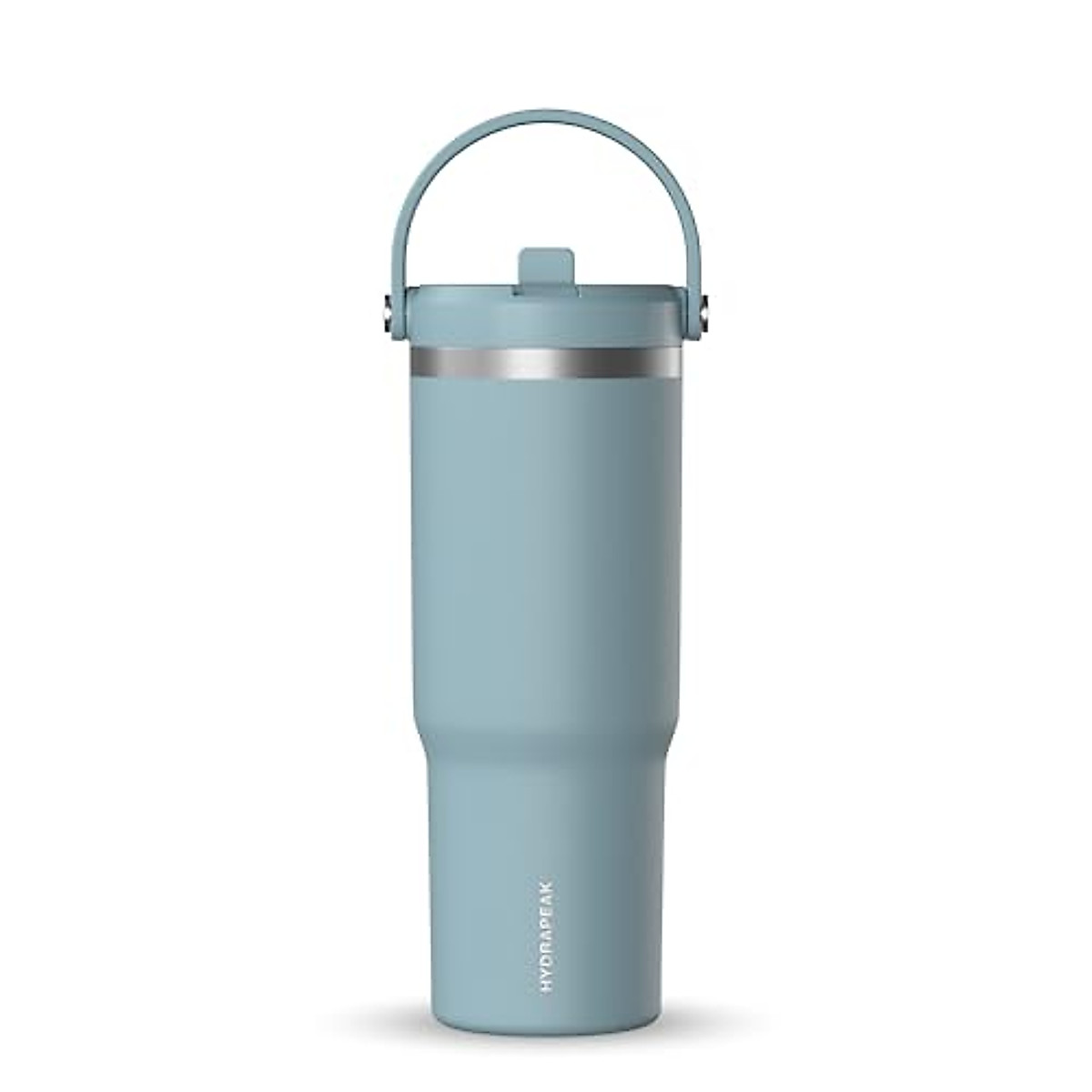 Hydrapeak Nomad 32 oz Tumbler with Handle and Straw Lid, Leakproof, Double Insulated, 32oz Cup, Stainless Steel | Agave Blue