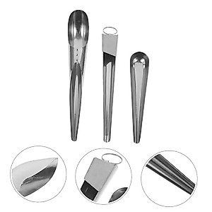 Levemolo 3pcs Feeder Birdemic Parrot Feeding Accessory Feed Scoop Bird Food Added Pet Feeding Food Shovel Birds Food Shovel Bird Supplies Birds Food Spoons Bird Food Scoop Stainless Steel