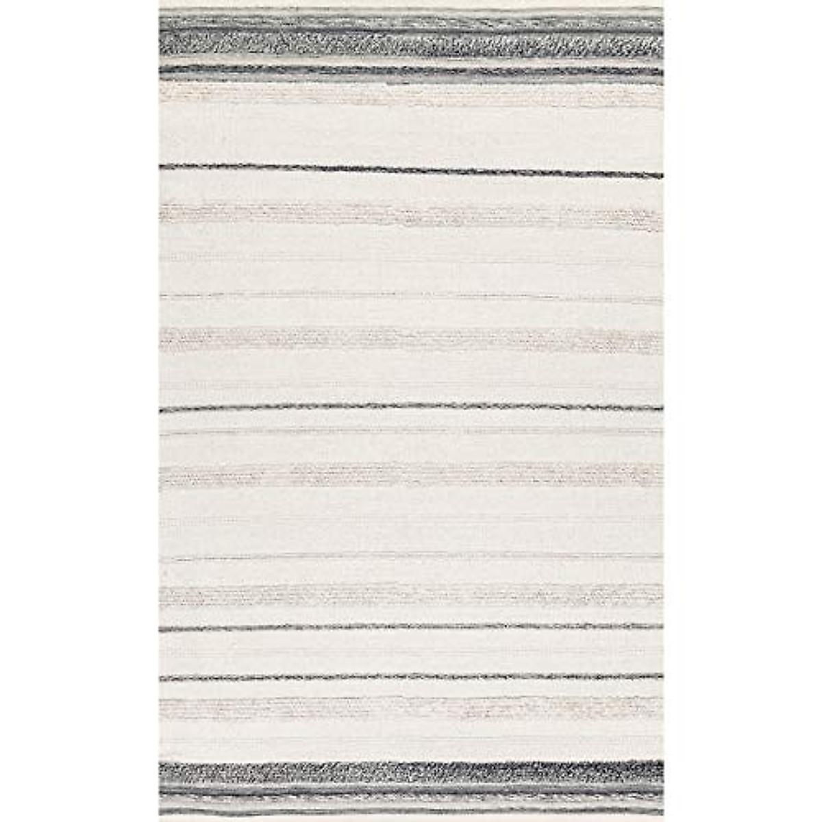 nuLOOM Amelia Striped Area Rug, 4' x 6', Ivory