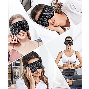 Sleep Headphones, Kabray Sleeping Headphones Soft Comfortable Bluetooth Sleep Mask with Ultra Thin Speakers, Cool Gadgets Gift for Women Men Valentine's Father's Mother's Day Birthday Christmas