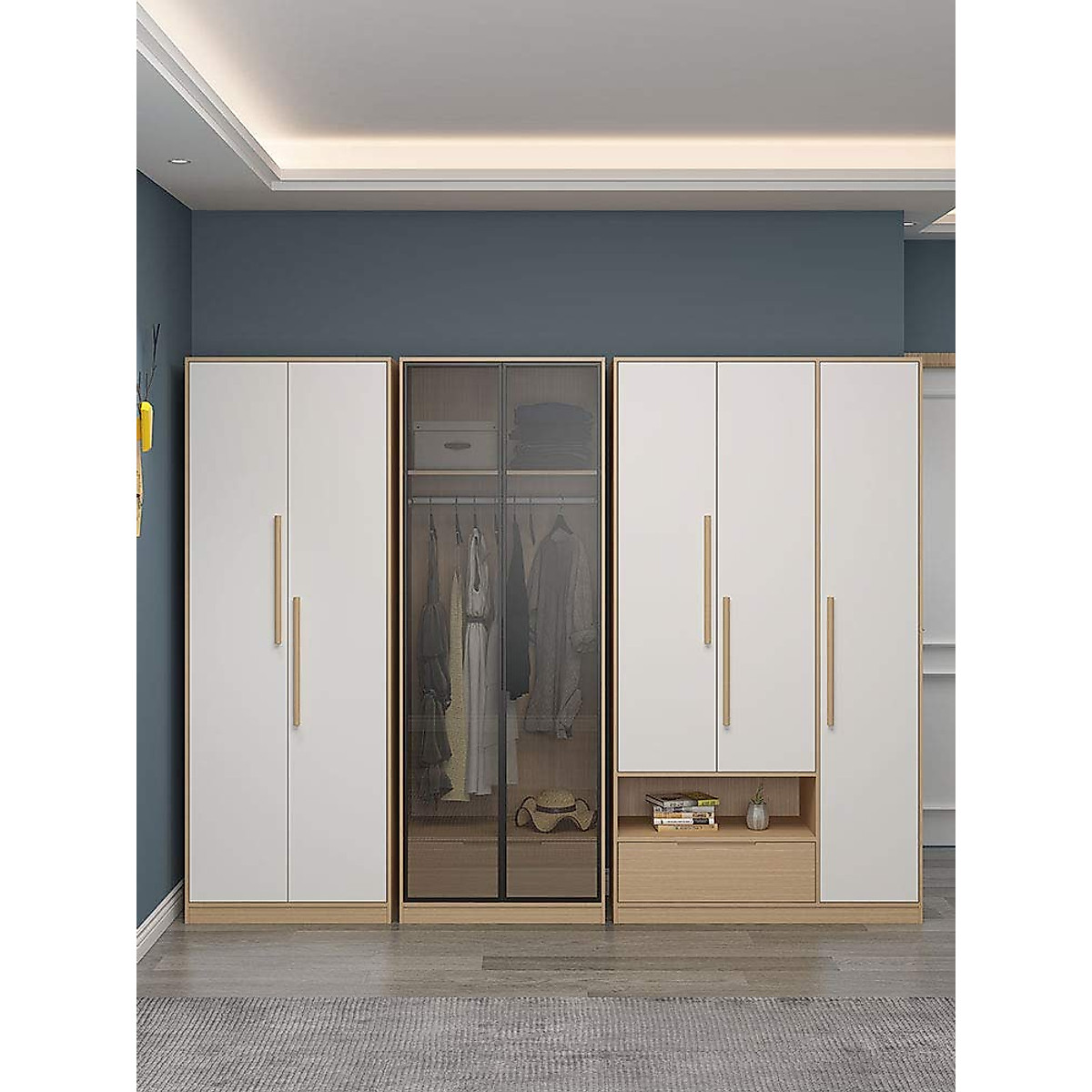 Yasinet White Wallpaper Solid White Peel and Stick Wallpaper White Contact Paper Waterproof Self Adhesive Removable Wallpaper Decorative for Wall Bedroom Vinyl Film 17.7" x118"