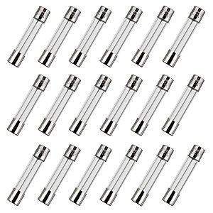 BOJACK 6x30mm 2 A 2 amp 250 V 0.24x1.18 Inch Volt F2AL250V Fast-Blow Glass Fuses (Pack of 18)