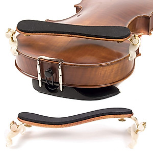 VIVA LA MUSICA A90G-D 3/4-4/4 Shoulder Rest for 4/4 Violin "VLM Augustin Diamond", Gold Hardware