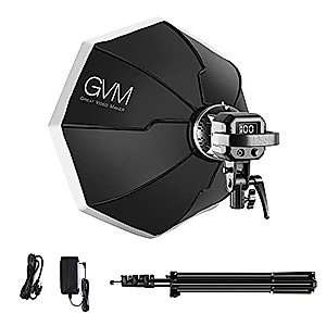 GVM 80W Softbox Lighting Kit with APP Control, Professional Studio Photography Lighting with Digital Display, LED Video Light Color Temperature 5600K and CRI 97+ for Portrait Product Fashion Shoot