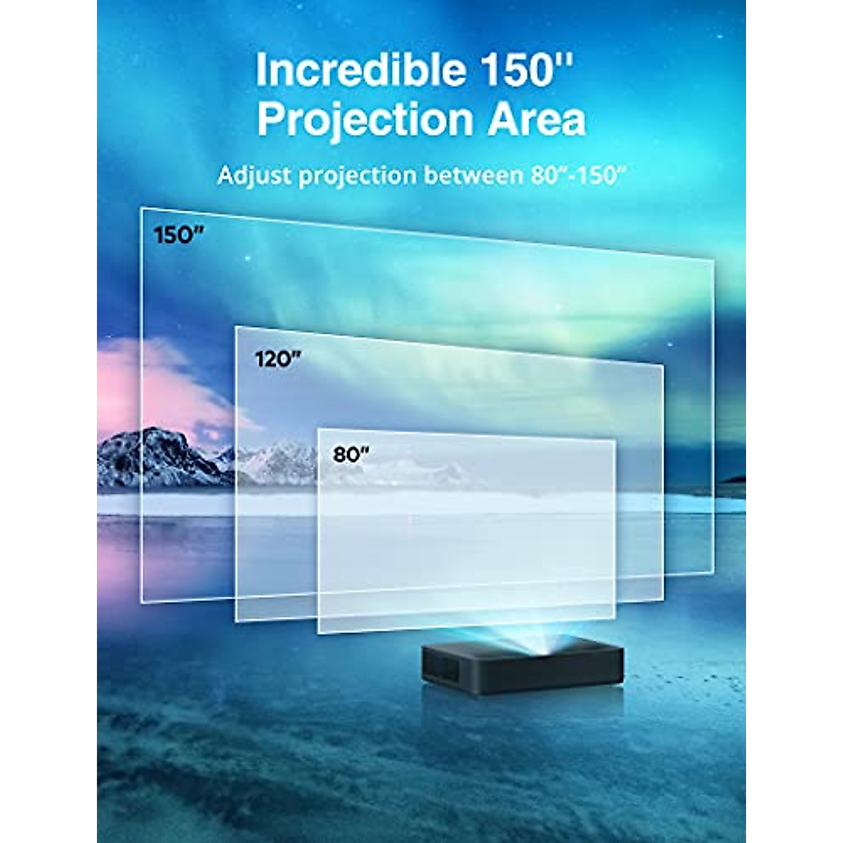 4K UHD Laser TV Home Theatre Projector, Ultra Short Throw, Built-in Harman Kardon Speaker, HDR10, Smart Android System 25000H Lamp Life Eye Protection, Black