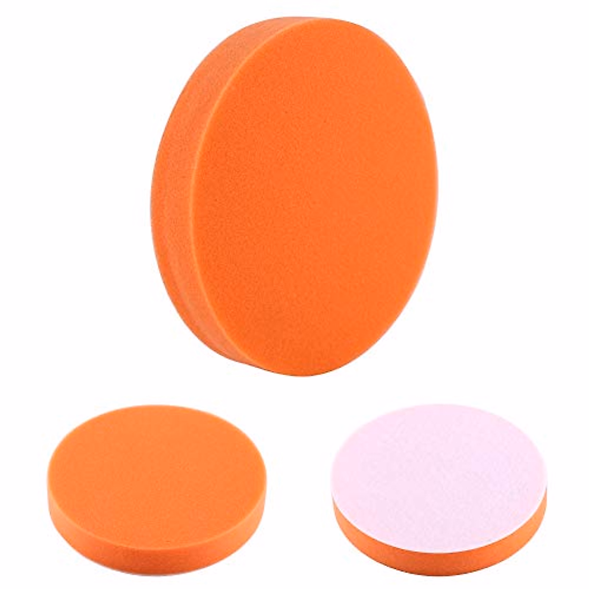 DEWIN Polishing Pads - 6 inch (150mm) Buffing Pads 10Pcs 6" Sponge Buffing Waxing Pad Kit Polishing Tool for Car Polisher, Orange Buff Pads