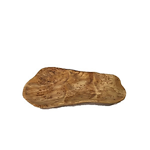 Greener Valley Handcrafted Root Wood Divided Platter (Medium - 3 sections - 15-16")