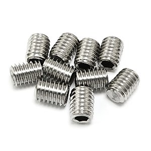 Socket Set Screws Pro Bamboo Kitchen 10pcs 3/8 in-16 X 1/2 in Set Screw 304 Stainless Steel Full Thread Cup Point Grub Screws Flat Point Hexagon Socket Set Screws