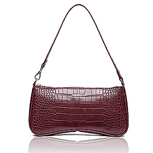 Shoulder bag for Women Retro classic Purse PU leathe Clutch HandBag with Zipper Closure